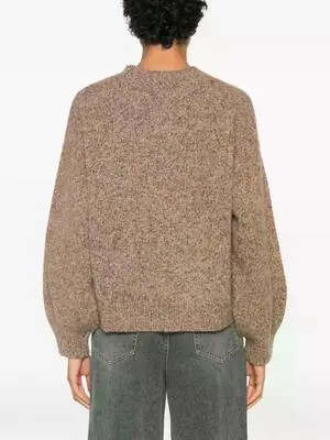 Soft Goat Mélange-effect Crew-neck Sweater