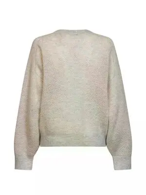 Brunello Cucinelli Openwork Lamé-thread Sweater