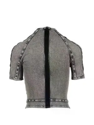 KNWLS Scuba Panelled Cropped Top