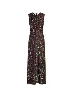Proenza Schouler White Label Clem Printed Ruched Maxi Dress