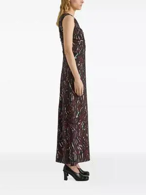 Proenza Schouler White Label Clem Printed Ruched Maxi Dress
