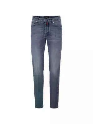 Kiton Faded Five-pocket Slim-fit Jeans - Blue