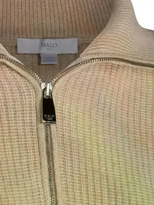 Malo Ribbed-knit Quarter-zip Sweater