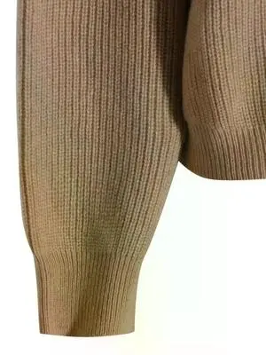 Malo Cashmere Ribbed-knit Quarter-zip Sweater - Neutrals
