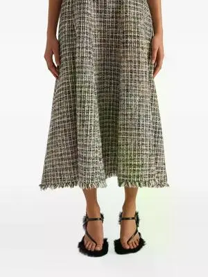 Proenza Schouler White Label Beatrix Tweed Midi Dress - Neutrals