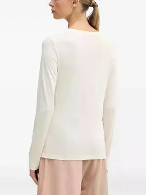 Sisley Ruched Long-sleeve T-shirt - Neutrals