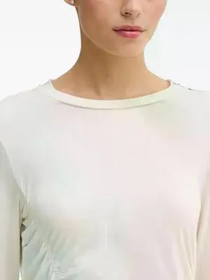 Sisley Ruched Long-sleeve T-shirt - Neutrals