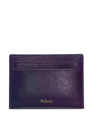 Mulberry Logo-print Leather Cardholder - Purple
