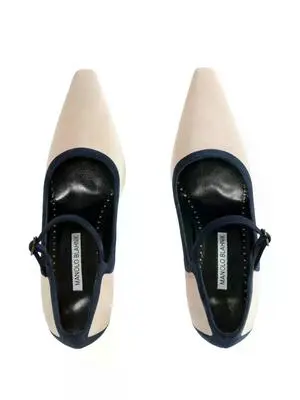 Manolo Blahnik Two-tone Pointed-toe Pumps