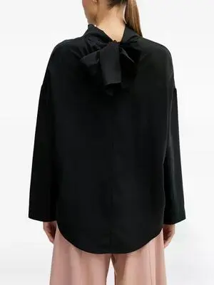 Sisley Bow-detail High-neck Top