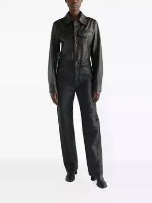 LEMAIRE Twisted Five-pocket Pants In Coated Denim - Black