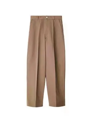 LEMAIRE Polycotton Twill Barrel Pants - Brown
