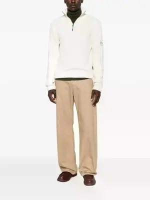 MURPHY&NYE Fender Ribbed-knit Quarter-zip Sweater