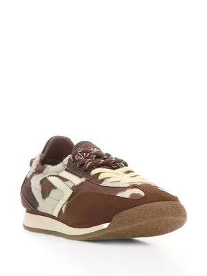 PURAAI Panther Cow-print Low-top Sneakers