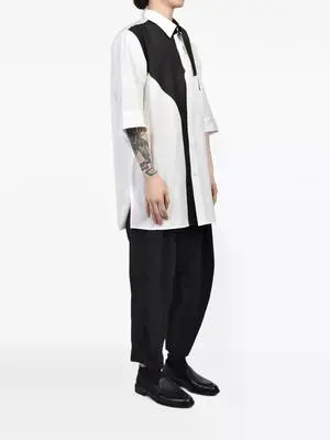 Yohji Yamamoto Two-tone Short-sleeved Shirt