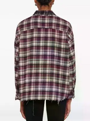 LANEUS Check-print Flannel Shirt