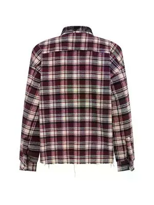 LANEUS Check-print Flannel Shirt