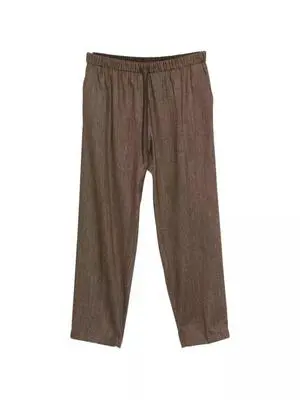 MAISON MARGIELA Drawstring Straight-leg Trousers - Brown