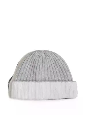 Fedeli Cashmere Beanie Hat - Grey