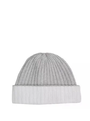 Fedeli Cashmere Beanie Hat - Grey