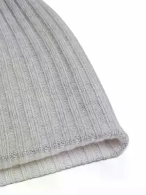 Fedeli Cashmere Beanie Hat - Grey