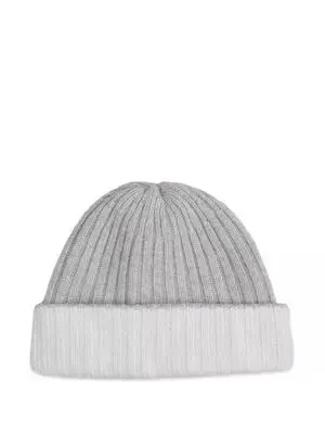 Fedeli Cashmere Beanie Hat - Grey