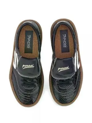 PURAAI Polly Tab Crocodile-effect Sneakers