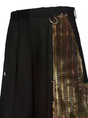 PACE Crochet-detail Pleated Shorts