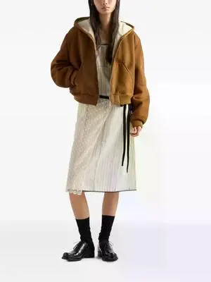 Prada Hooded Shearling Jacket