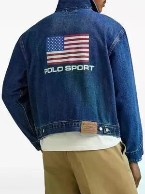 Polo Ralph Lauren Limited-edition Flag-artwork Patch-pocket Denim Jacket