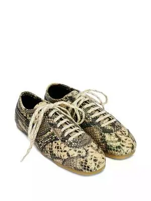 DRIES VAN NOTEN DRIES VAN NOTEN Snakeskin Effect Leather Sneakers