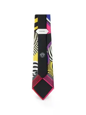 Versace Printed Silk Twill Tie
