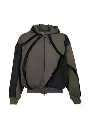 PACE Panelled Distressed Hoodie - Grey