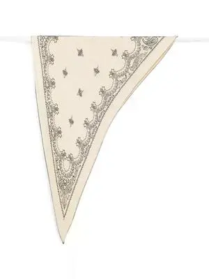 Destin Paisley-print Bandana Scarf - Neutrals