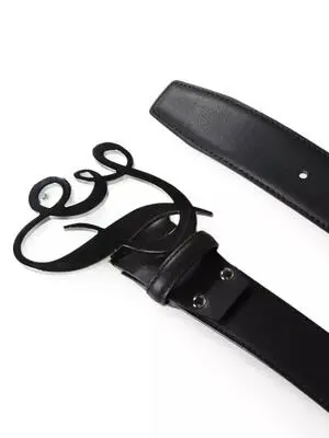 3.PARADIS Logo-buckle Leather Belt