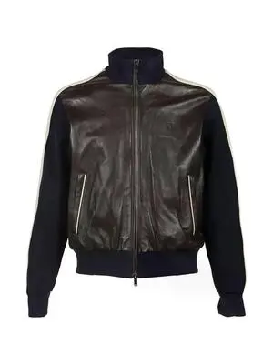 WALES BONNER Path Panelled Leather Jacket