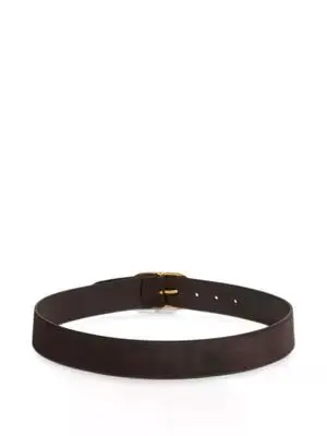 NILI LOTAN Nili Oval-buckle Suede Belt