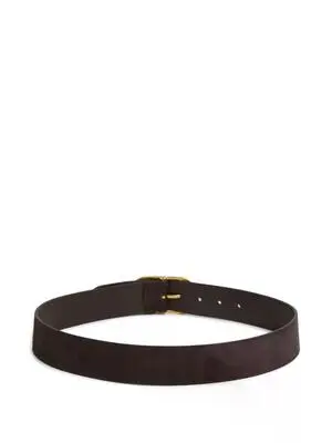 NILI LOTAN Oval-buckle Suede Belt