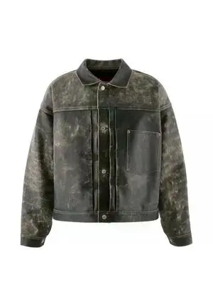 SAINT MXXXXXX Distressed Leather Jacket