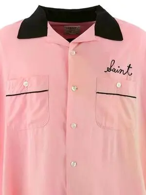 SAINT MXXXXXX Embroidered Bowling Shirt