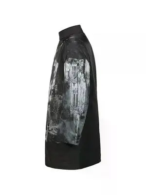 Yohji Yamamoto Smoking Gothic Graphic-print Button-up Jacket