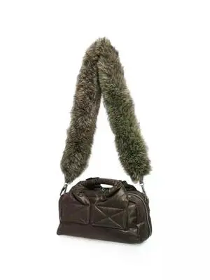 OPEN YY Faux-fur Strap Tote Bag
