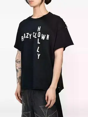 CRAZY CLOWN L.A. Distressed Graphic-print T-shirt