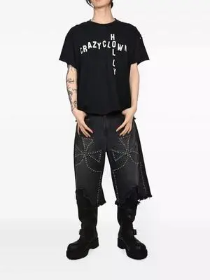 CRAZY CLOWN L.A. Distressed Graphic-print T-shirt