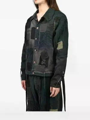 D HYGEN Patchwork Distressed Denim Jacket