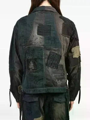 D HYGEN Patchwork Distressed Denim Jacket