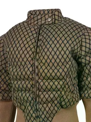 NΦ DRESS Plaid Puffer Jacket