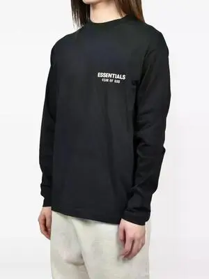 ESSENTIALS Logo-print Long-sleeve T-shirt