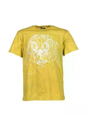 CHITO Graphic-print Paint-splatter T-shirt - Yellow
