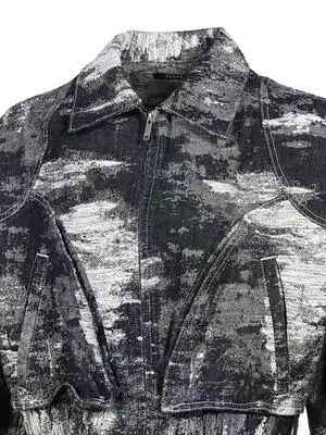 TAAKK Faded-pattern Denim Jacket
